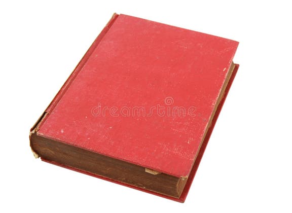 Oud rood boek geïsoleerd stock afbeelding. Image of leer - 21971357
