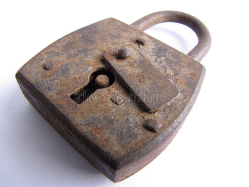 Oud Slot En Geroest Sleutelgat Stock Foto - Afbeelding bestaande uit ...