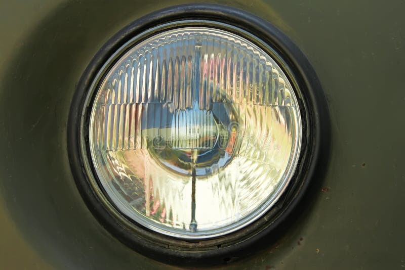 De Koplamp van de oldtimer stock afbeelding. Image of traditioneel ...