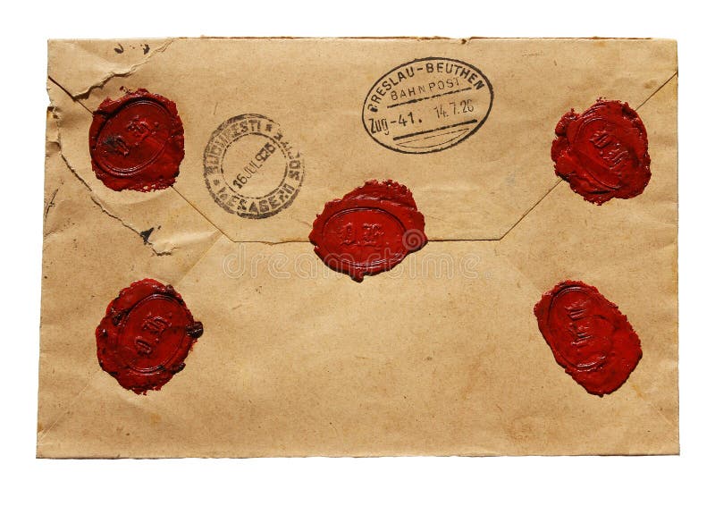 Oude brief stock afbeelding. Afbeelding bestaande uit port - 40054009