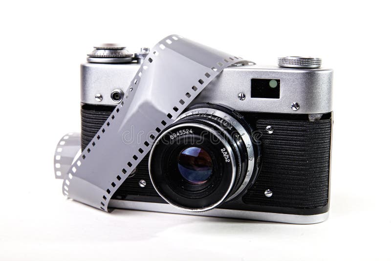 Oude camera stock afbeelding. Image of opening, schaal - 22597207