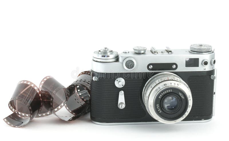 Oude camera met een film stock afbeelding. Image of zwaar - 1955087