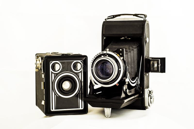 Oude camera's stock foto. Image of metalen, blootstelling - 53357434