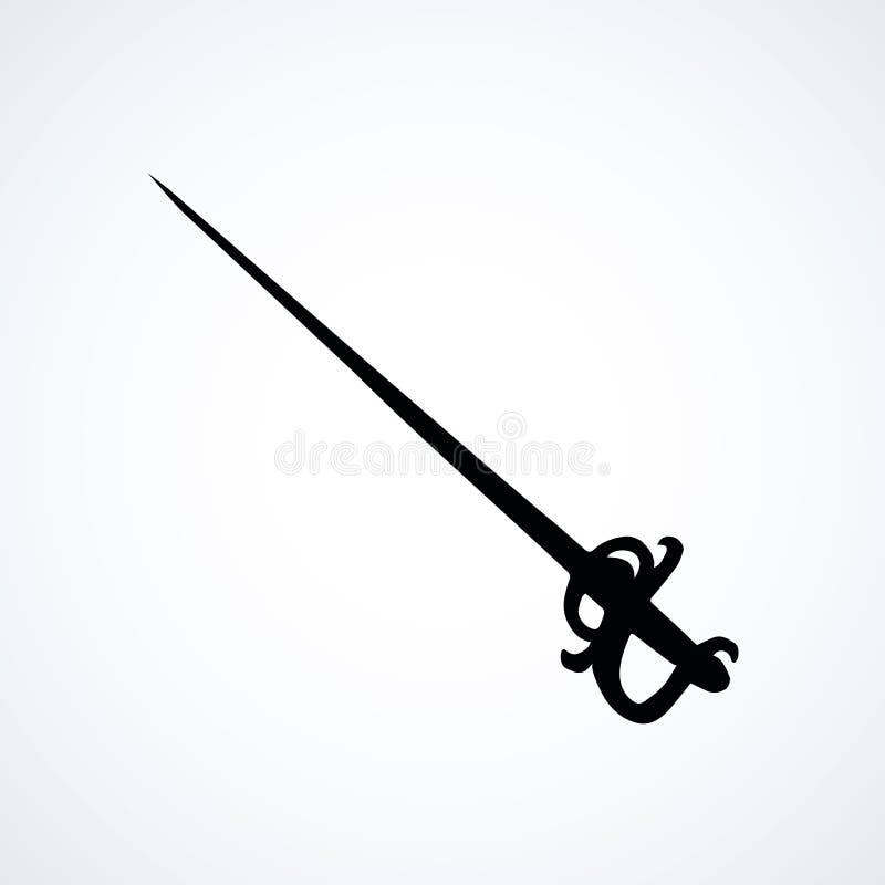 Oude Degen Vector tekening vector illustratie. Illustration of ...