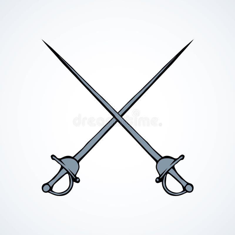 Oude Degen Vector tekening vector illustratie. Illustration of degen ...