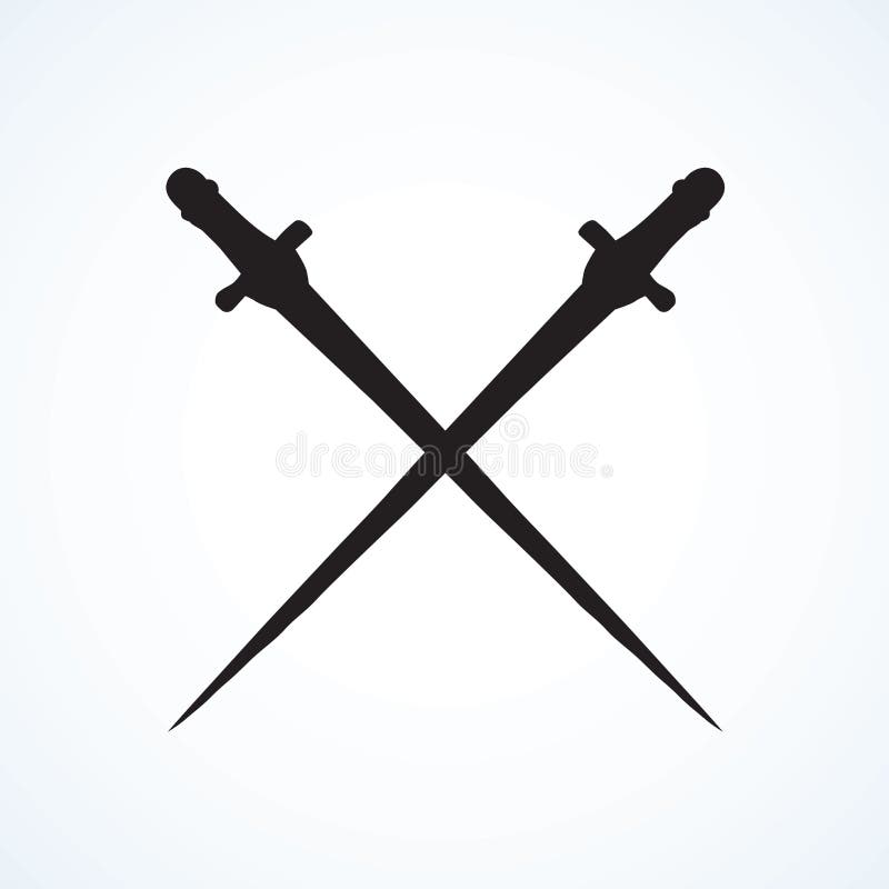 Oude Degen Vector tekening vector illustratie. Illustration of slag ...