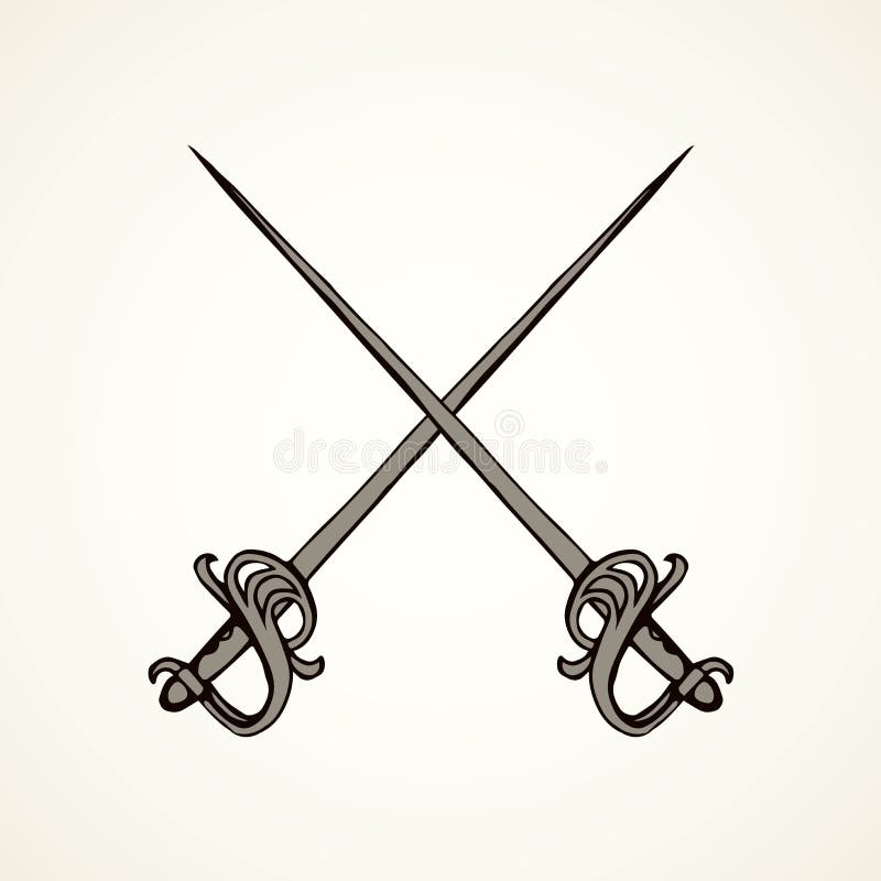Oude Degen Vector tekening vector illustratie. Illustration of ...