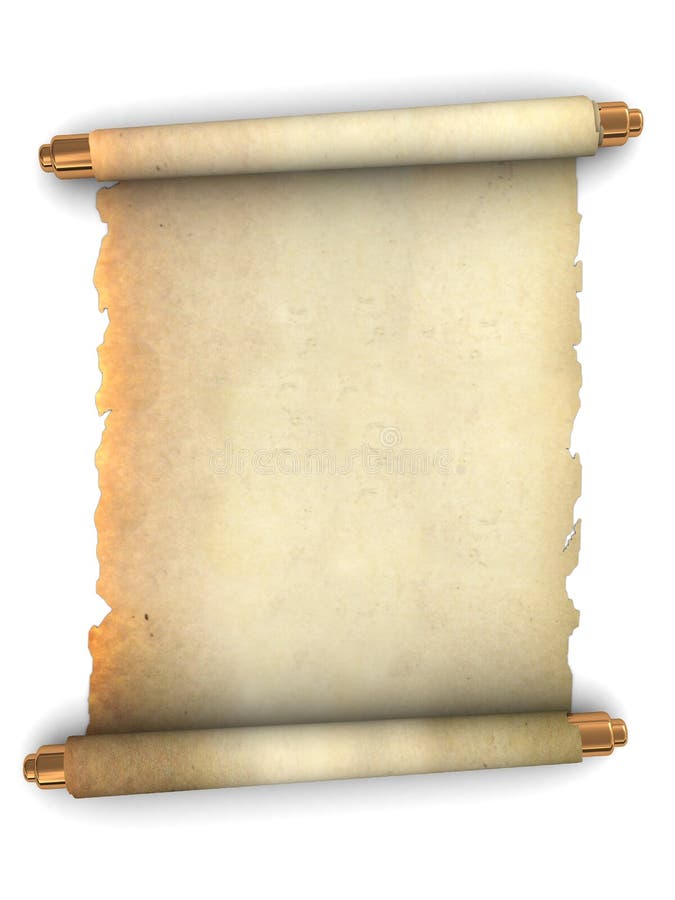 Oude document rol stock illustratie. Illustration of gebrand - 11515357