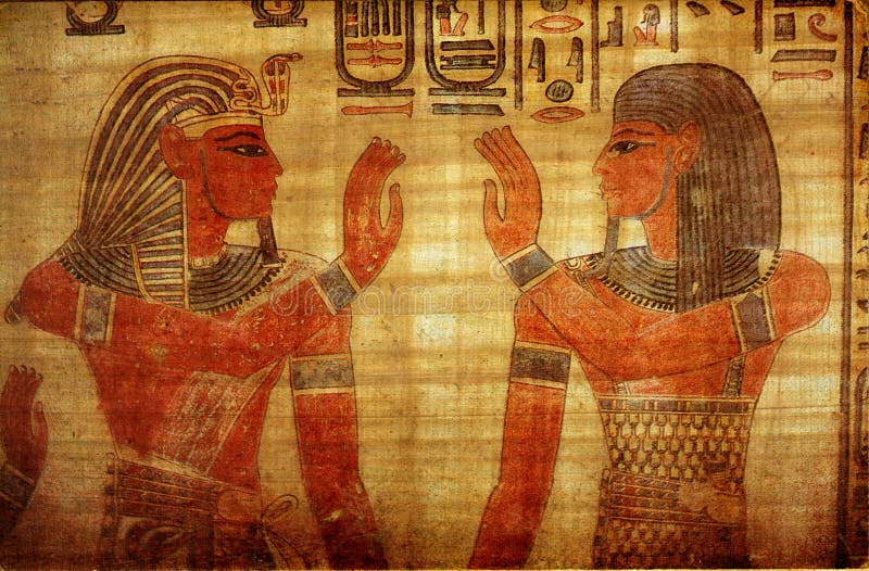 Oude Egyptenaren Pharos Op Prentbriefkaar Stock Foto - Image of ...