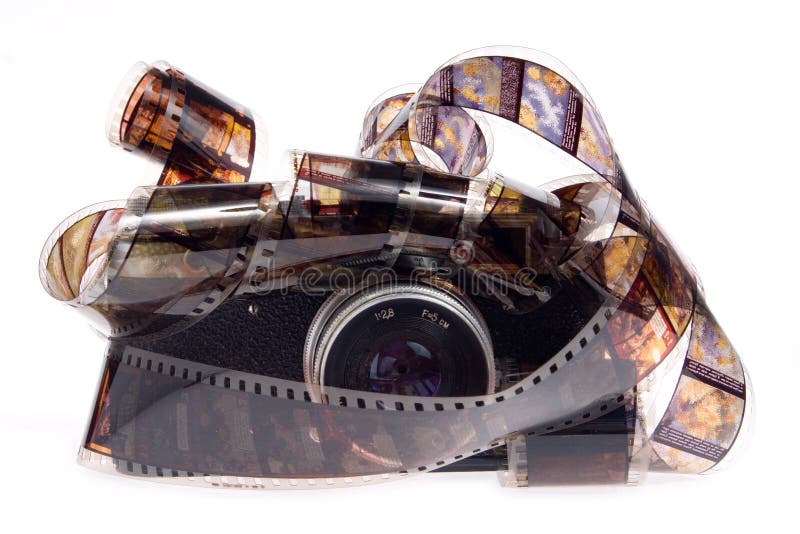 Oude filmcamera stock afbeelding. Image of leeftijd, lens - 1873979