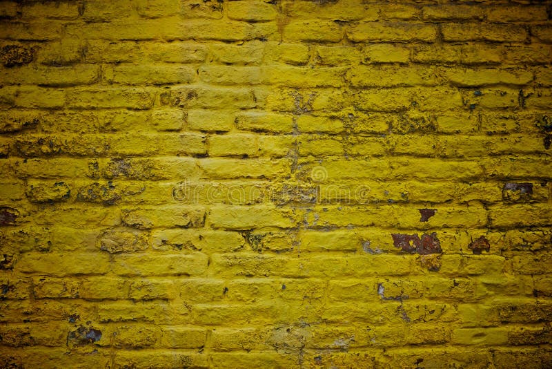 Gele bakstenen muurtextuur stock afbeelding. Afbeelding bestaande uit ...