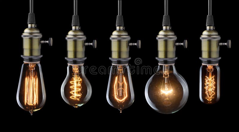 Antieke Gloeilampen stock foto. Image of bollen, decoratief - 51329274