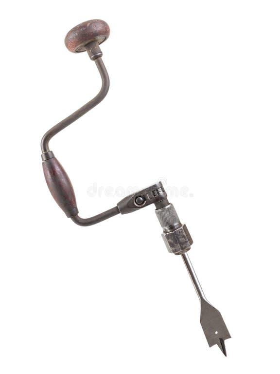 Oude handboor stock afbeelding. Image of droeg, hand - 46233587