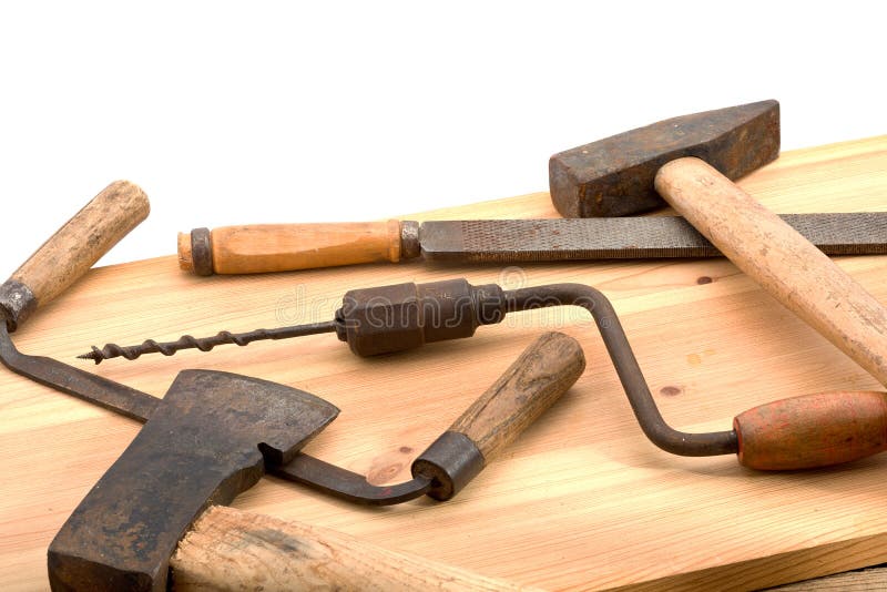 Oude handboor stock foto. Image of huis, apparatuur, hand - 29295600