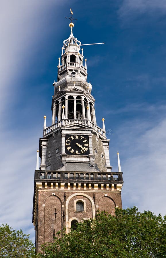 Oude Kerk (old Church) in Amsterdam Stock Image - Image of tower, bell ...