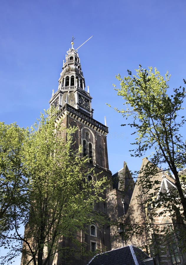 Oude Kerk (Old Church) in Amsterdam. Netherlands Stock Photo - Image of ...