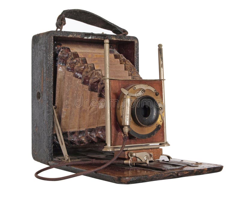 Oude klassieke camera stock afbeelding. Image of vouwen - 20750407