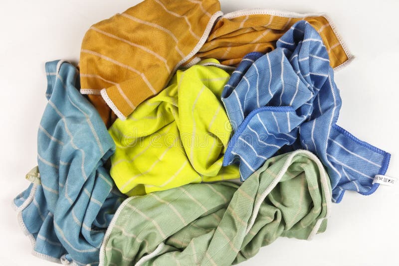 Kleurrijke Lappen Van Verschillende Stoffen Als Achtergrondgarnituren ...