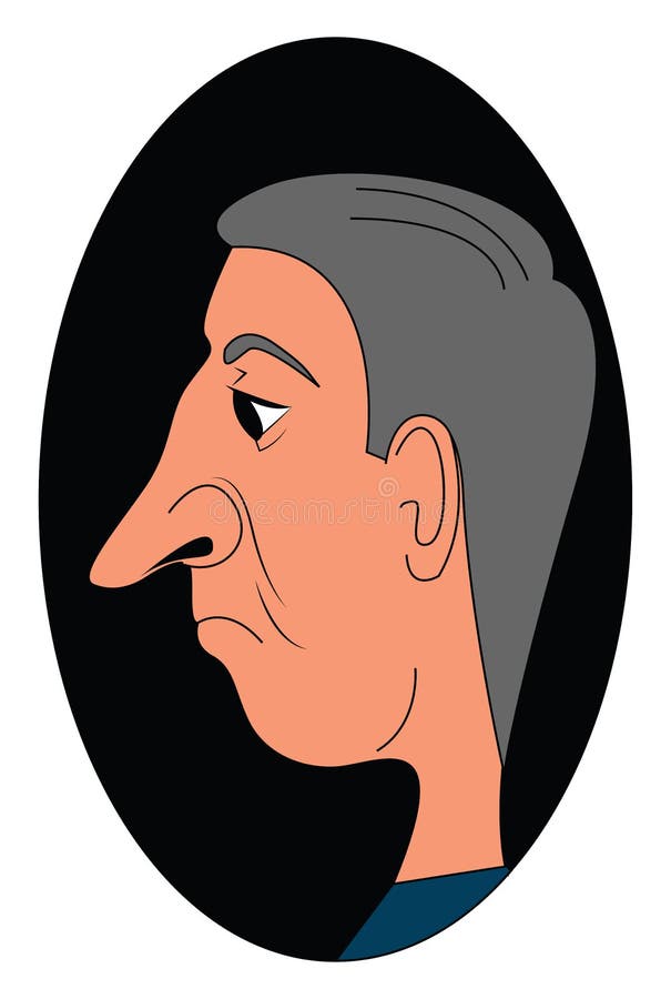 Illustratie Van Het Oogstjaar Van Menselijke Neus Vector Illustratie ...