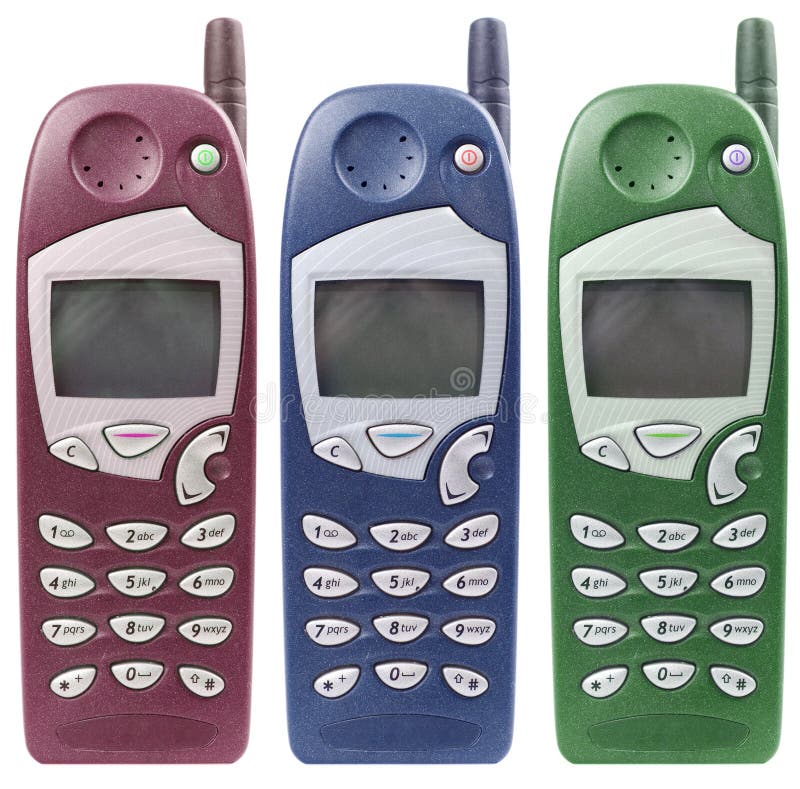 Oude mobiele telefoon stock foto. Image of isoleer, zeldzaam - 17654326