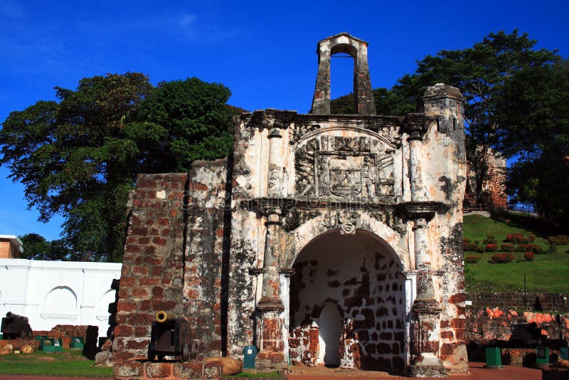 Oude Muur Van Fort a' Famosa Stock Afbeelding - Image of vestingwerk ...