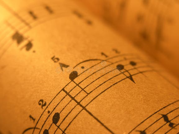 Oude Notenblad 1 stock foto. Image of melodie, componist - 2161484