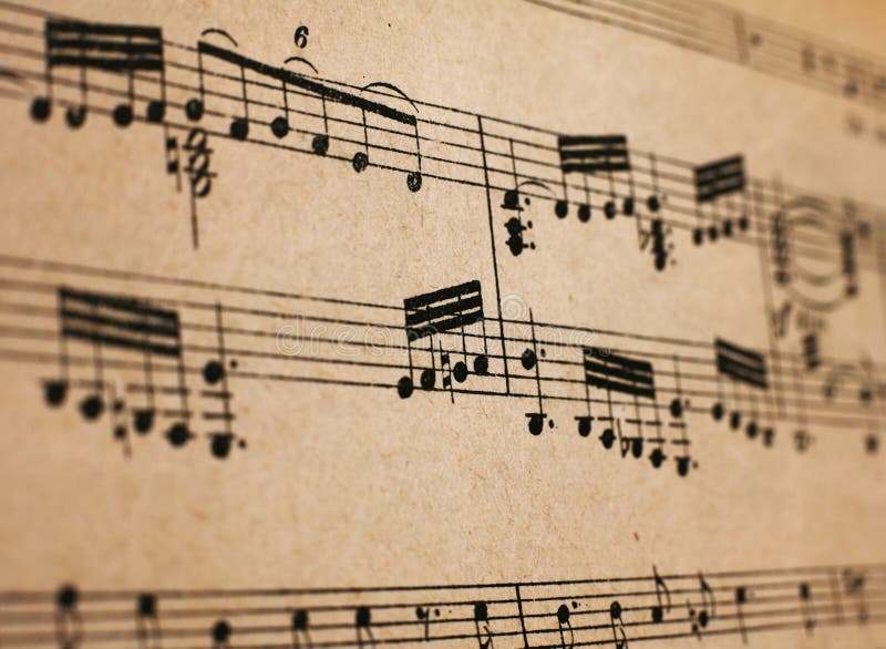 Oude bladmuziek stock afbeelding. Image of muziek, muzikaal - 17181381