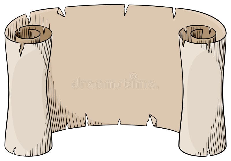 Oude perkamentrol vector illustratie. Illustration of voorwerp - 71706358