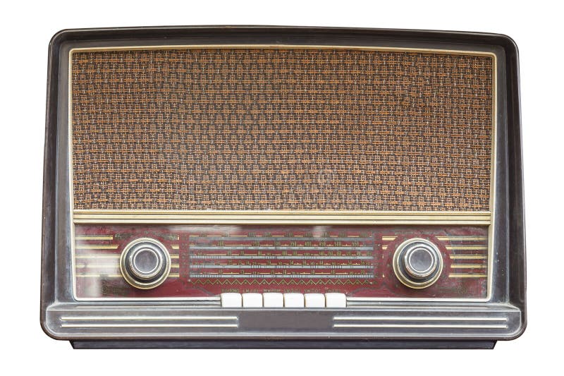 Oude radio retro stock foto. Image of antiquiteit, luisteren - 58603818