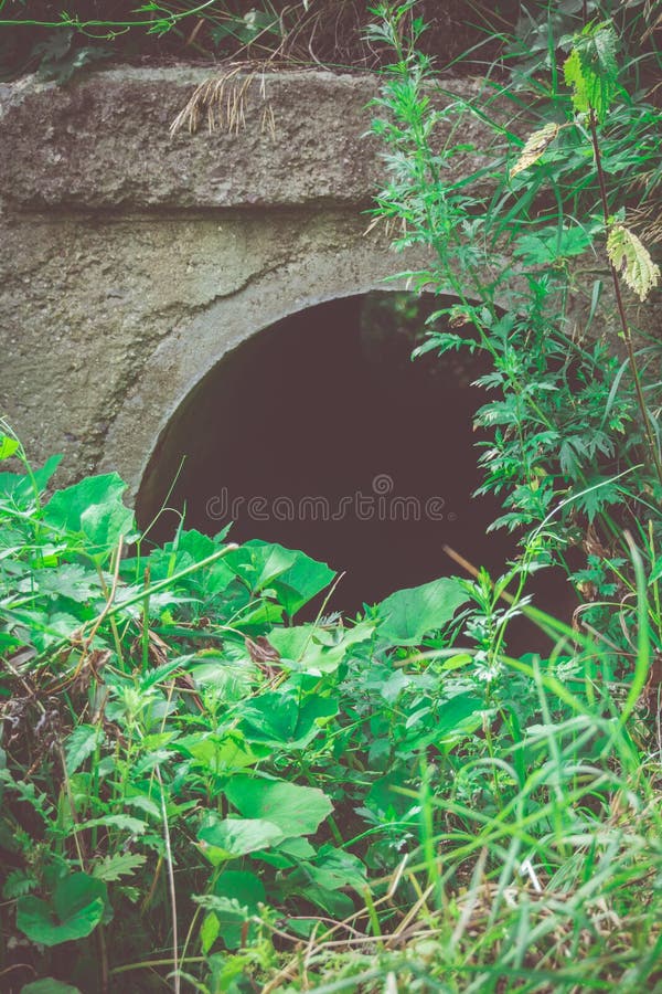 Oude rioolbuis stock afbeelding. Image of riool, water - 102781095