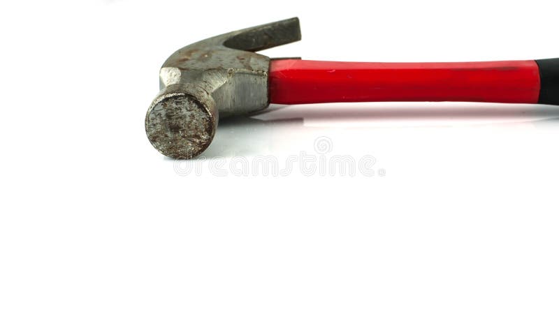 Oude rode hamer stock foto. Image of handvat, enkelvoudig - 30327136