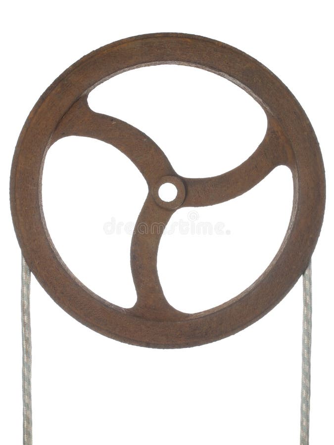 Oude roestige katrol twee stock foto. Image of kruk, optillen - 31703244