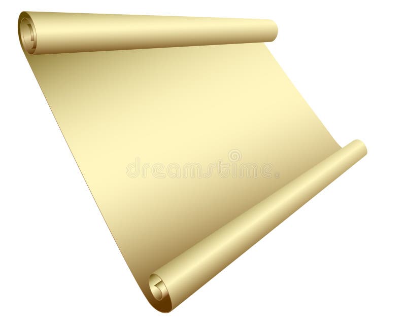 Oude rol - perkament vector illustratie. Illustration of artistiek ...