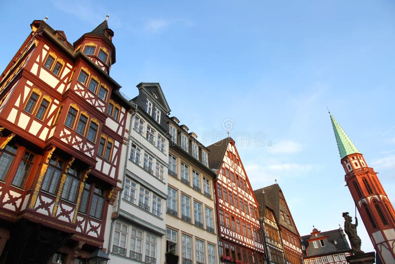 Oude Stad in Frankfurt-am-Main Stock Foto - Image of belangrijkst ...
