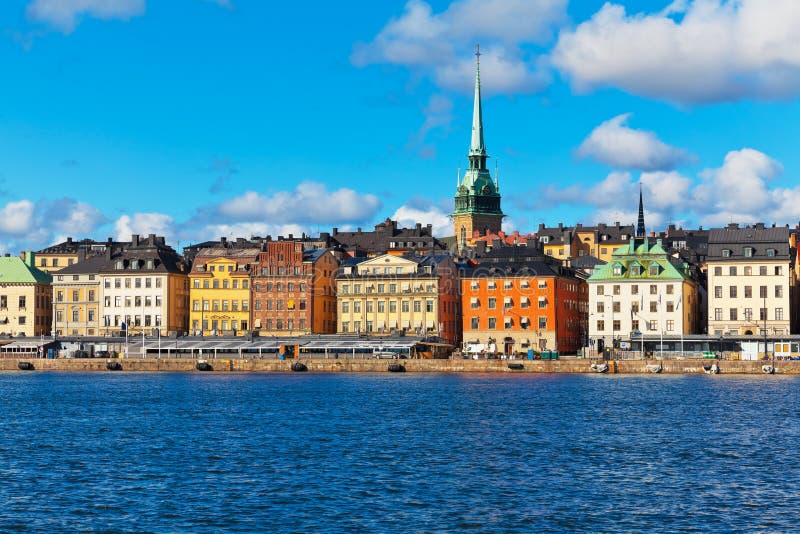 Oude Stad (Gamla Stan) in Stockholm, Zweden Stock Afbeelding - Image of ...