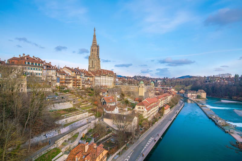 Oude Stad Van Bern, Hoofdstad Van Zwitserland Stock Foto - Afbeelding ...