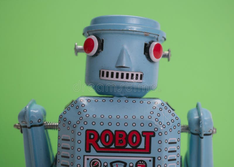 Uitstekende Stuk Speelgoed Robot Stock Foto - Image of vreemd ...