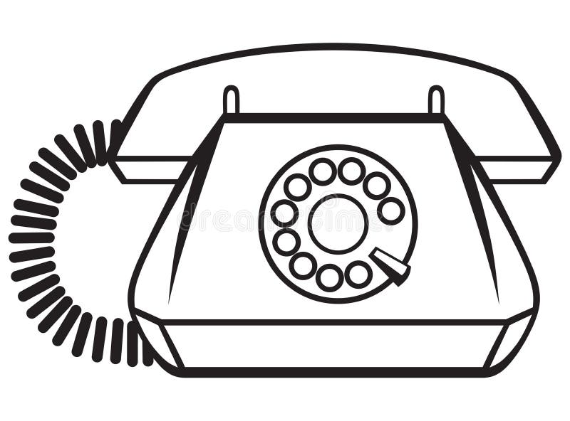 Oude Telefoon vector illustratie. Illustration of mededeling - 31877641