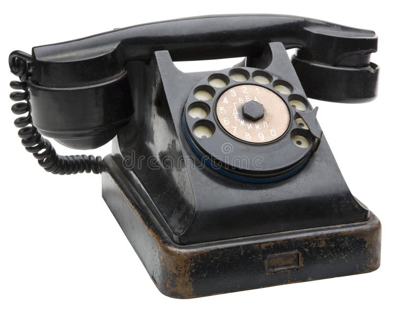 Oude Telefoon stock foto. Image of zwart, retro, bespreek - 3446380