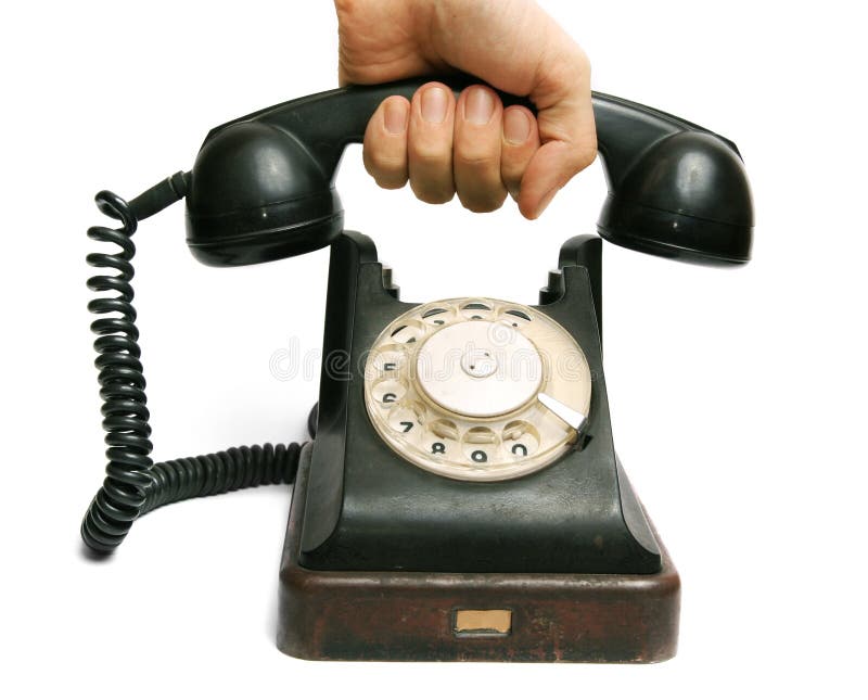 Oude Telefoon stock afbeelding. Afbeelding bestaande uit hang - 1433779