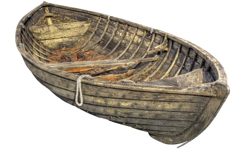 Oude Traditionele Roeiboot. Stock Afbeelding - Image of gebroken, hout ...