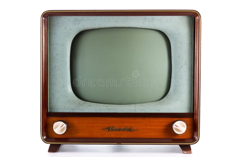 Oude TV stock foto. Image of toon, reeks, voorwerp, uitzending - 18198198