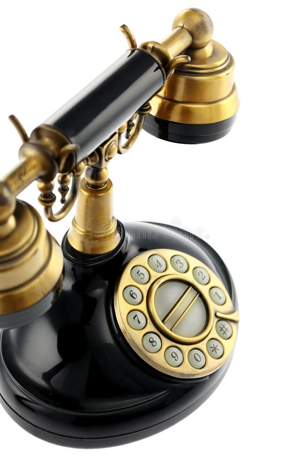 Ouderwetse telefoon stock foto. Image of voorbij, vraag - 16727536