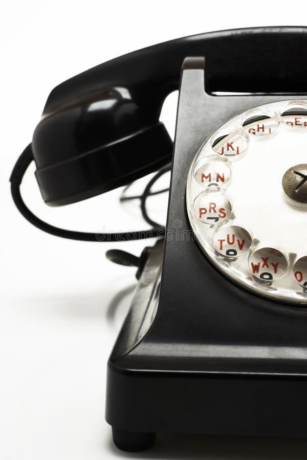 Ouderwetse Rode Telefoon in Studio Stock Foto - Image of ...