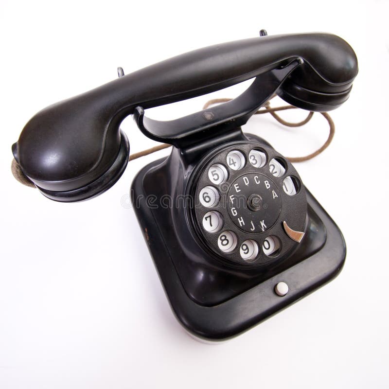 Ouderwetse zwarte telefoon stock foto. Image of zwart - 11667738