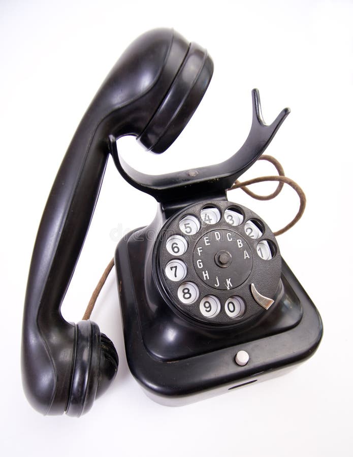 Ouderwetse zwarte telefoon stock foto. Image of zwart - 11667738
