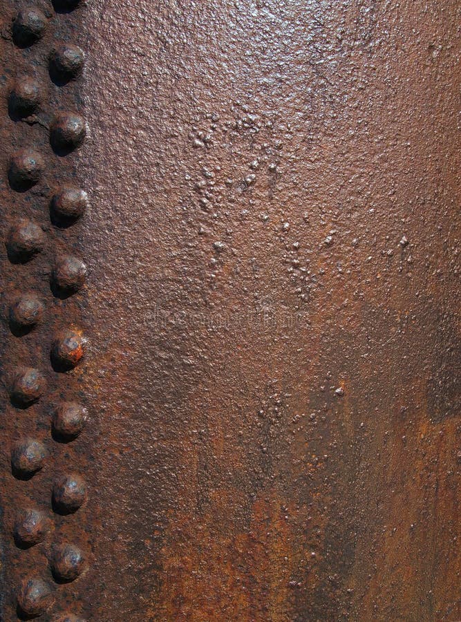 Ough Textured Old Brown Rusted Iron Surface with Lines of Corroded ...