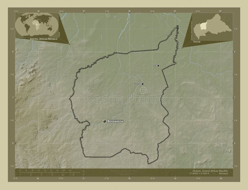 Ouham, Central African Republic. Wiki. Labelled Points of Cities Stock ...