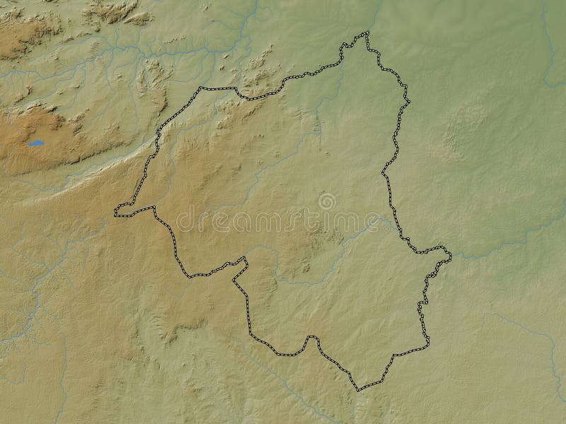 Ouham-Pende, Central African Republic. Physical. No Legend Stock Image ...