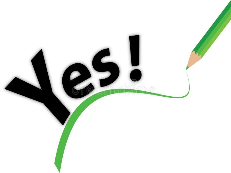 Oui illustration stock. Illustration du illustré, bleu - 9270976